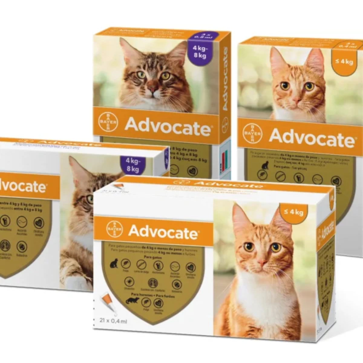 Advocate for Cats - All-in-One Monthly Protection from Fleas, Worms, M – PetguardRx