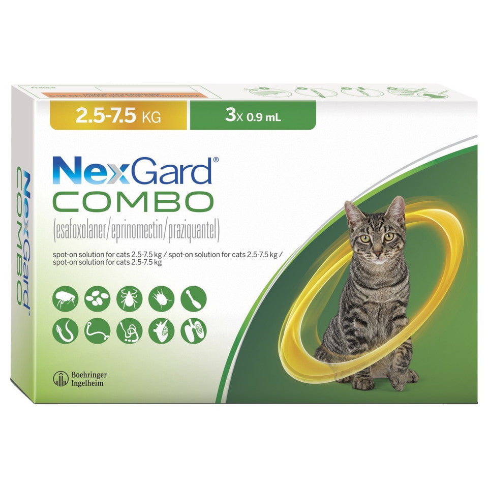Nexgard Combo for Cats - All-in-One Flea, Tick & Worm Protection ...